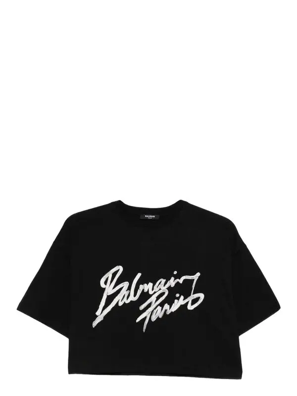 Balmain Logo Cotton T-shirt - Multicolor