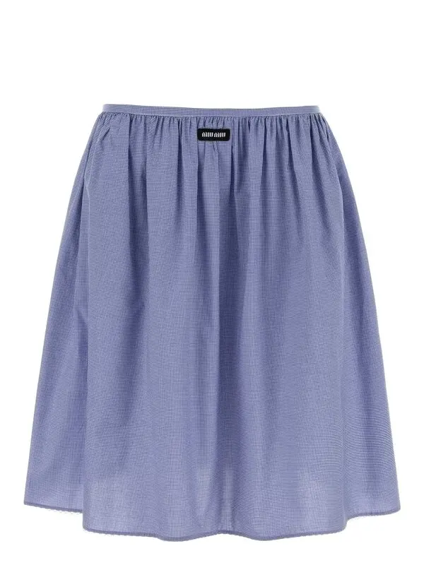 Miu Miu Embroidered Cotton Skirt - Multicolor