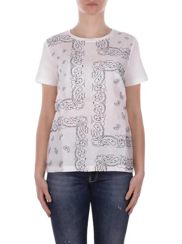 Max Mara Embroidered Linen T-shirt - White