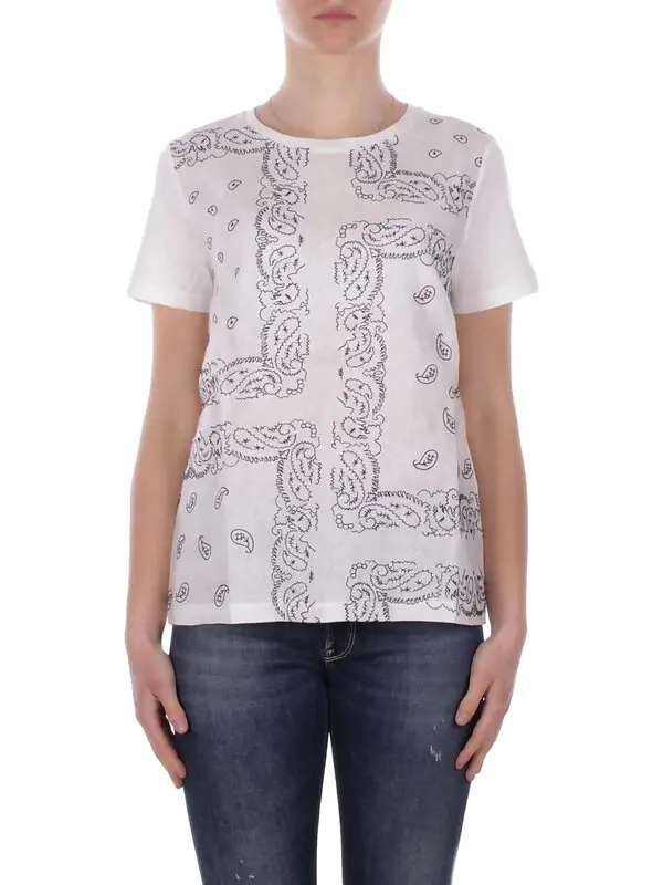 Max Mara Embroidered Linen T-shirt - White