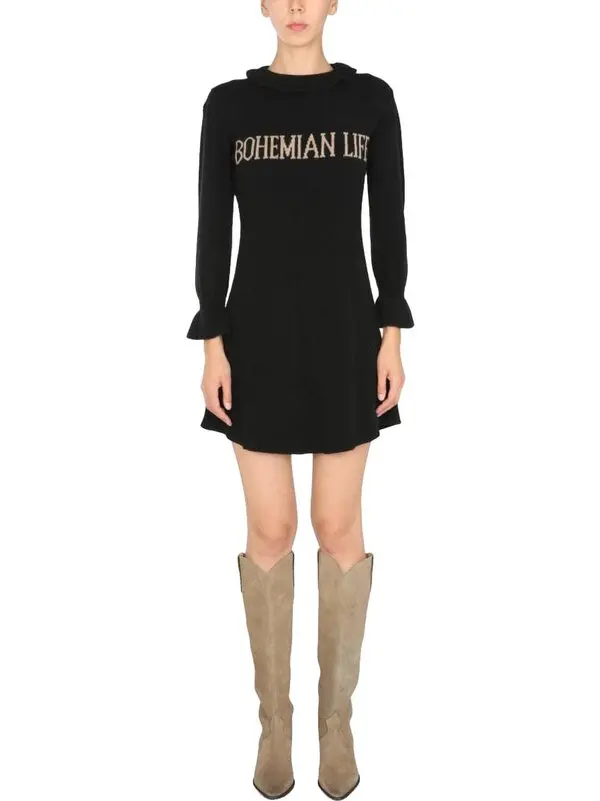 Alberta Ferretti Mini Dress - Black