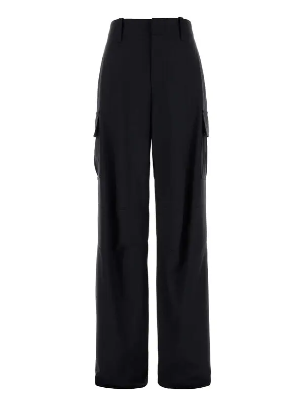 Bottega Veneta Wool Cargo Pants - Blue