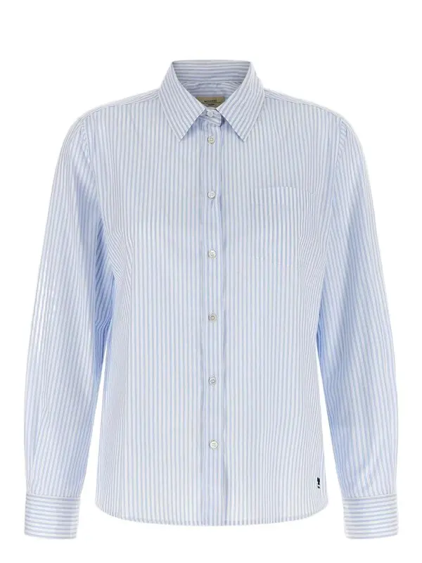 Max Mara Striped Cotton Shirt - Blue