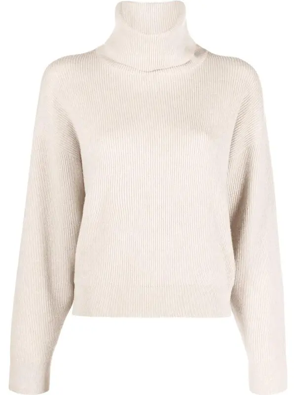 Brunello Cucinelli Ribbed Turtleneck Sweater - Multicolor
