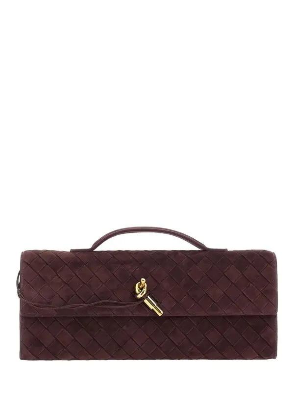 Bottega Veneta Andiamo Suede Clutch - Multicolor