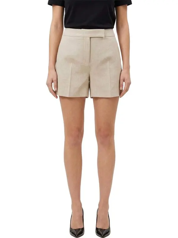 Max Mara Classic Linen Shorts - Cream