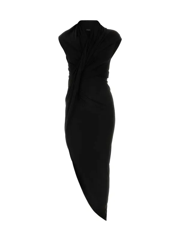 Balenciaga Stretch Crepe Dress - Black