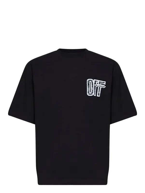 Off-White Black Cotton Jersey Motion Arrow Skate T-shirt - Multicolor