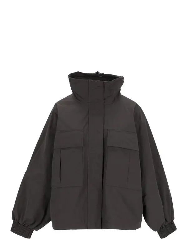 Max Mara Washed Water-repellent Canvas Jacket - Black