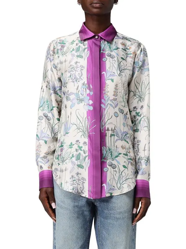 Gucci Printed Silk Shirt - Cream
