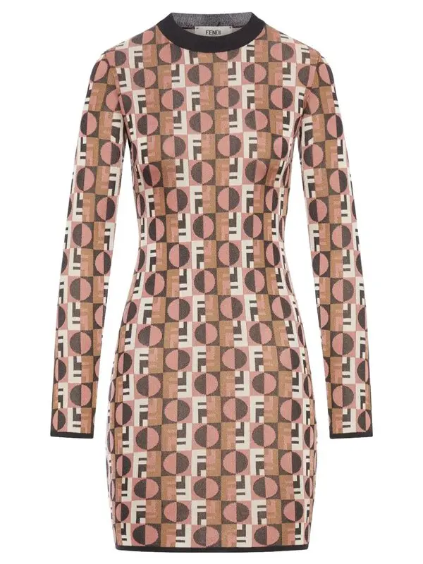 Fendi Abito Optical Dress - Multicolor