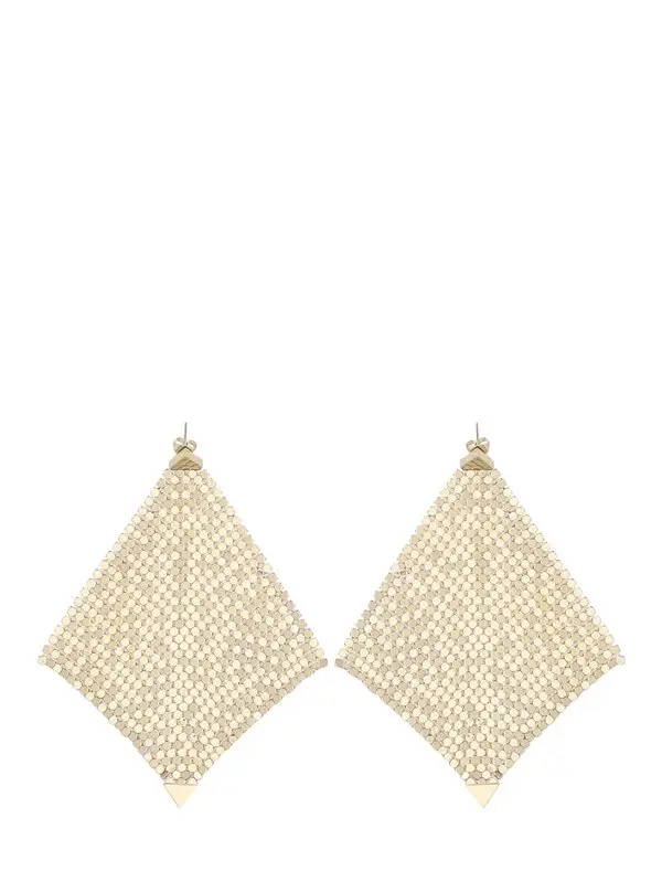 Rabanne Pixel Chainmail Earrings - Gold