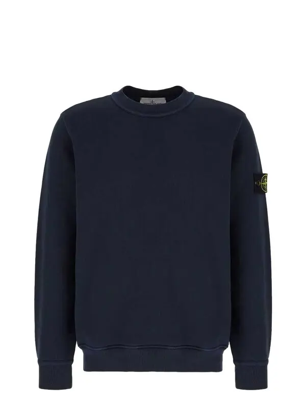 Stone Island Compass Logo Crew-neck Sweatshirt - Blue