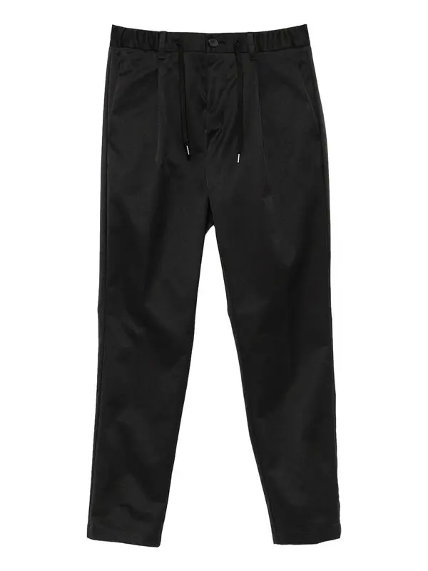 Herno Drawstring-waistband Tapered Leg Trousers - Black
