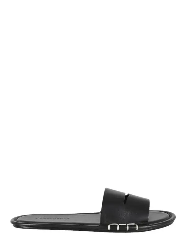 JW Anderson Calf Leather Slip-on Flat Sandals - Black