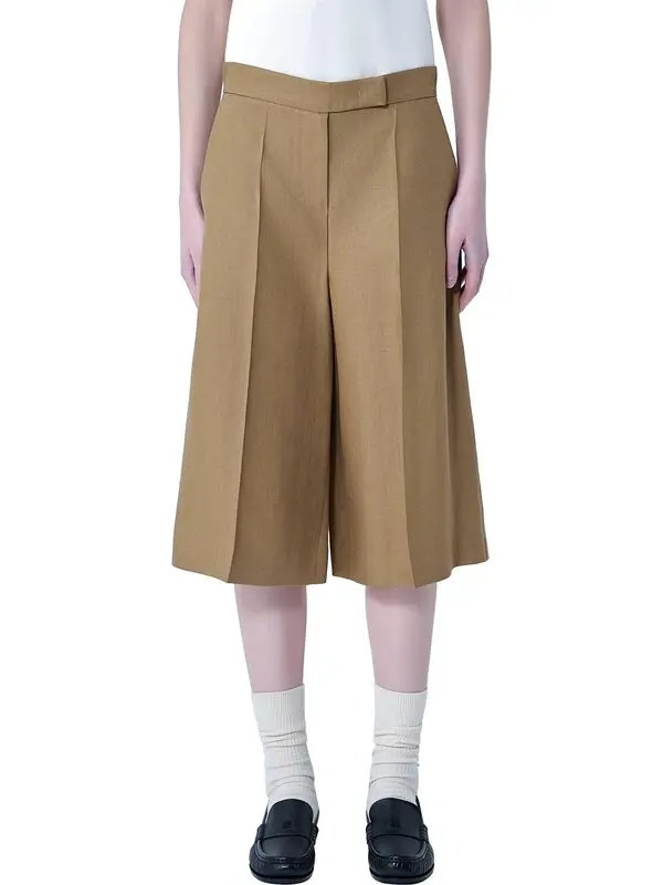 Max Mara Linen Bermuda Shorts - Brown