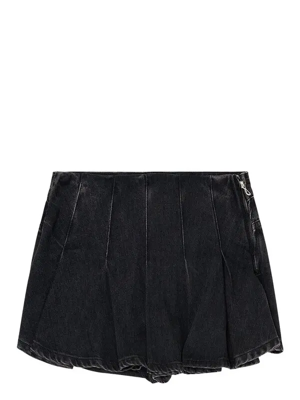 DIESEL® De-rox Pleated Denim Shorts - Multicolor