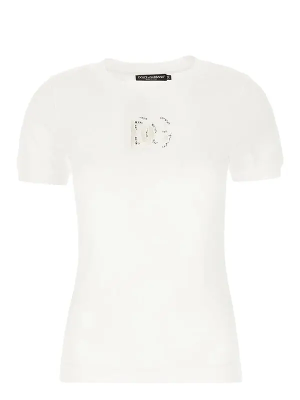 Dolce & Gabbana Logo Embellished T-shirt - Multicolor