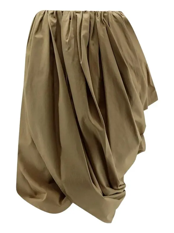 Chloé Draped Cotton Skirt - Multicolor