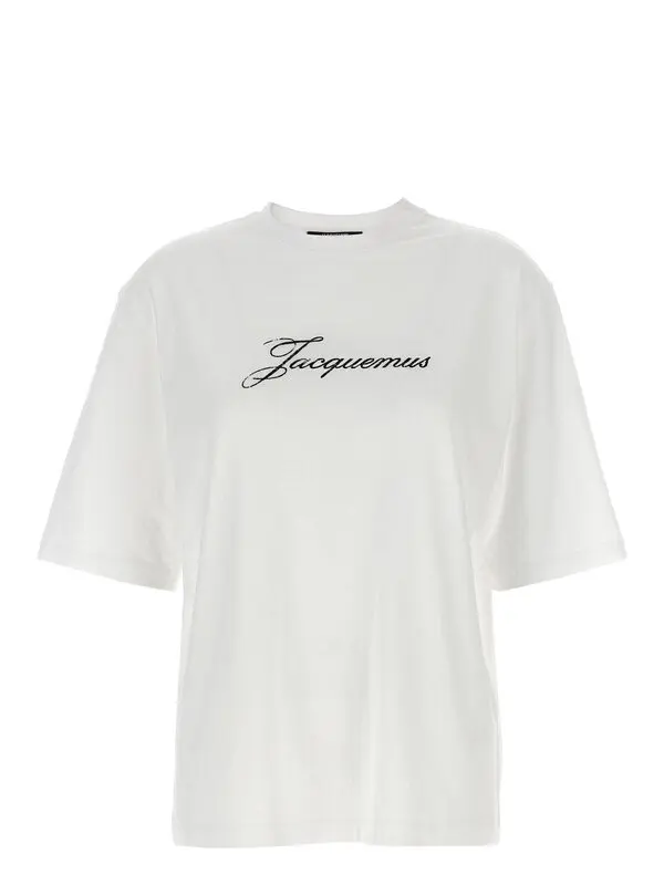 Jacquemus Cotton Blend Crew Neck T-shirt - White