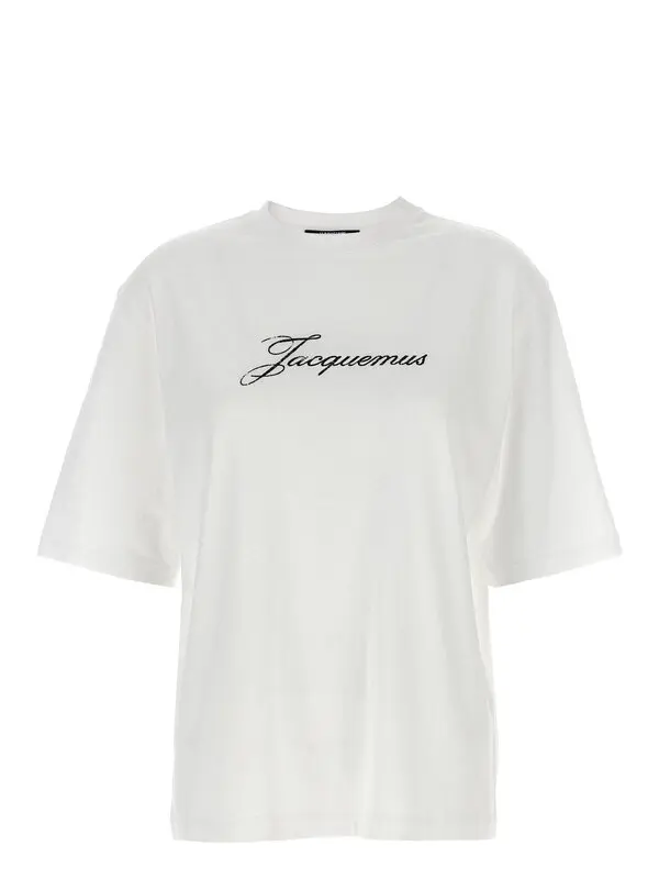 Jacquemus Cotton Blend Crew Neck T-shirt - White