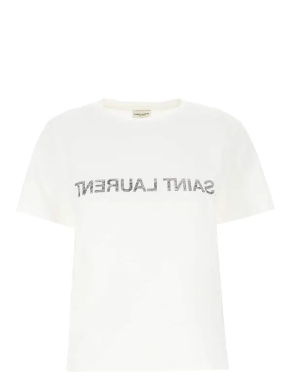 Saint Laurent Logo Print T-shirt - Multicolor