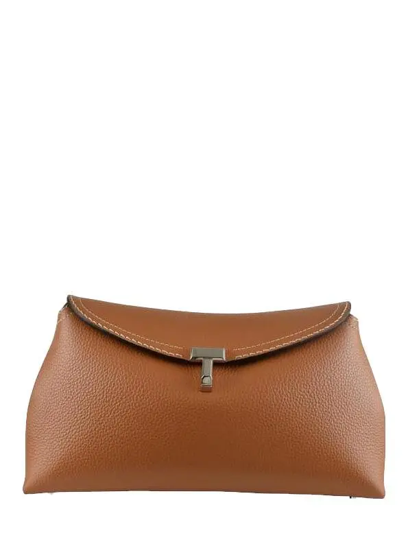 TOTEME T-lock Clutch - Brown