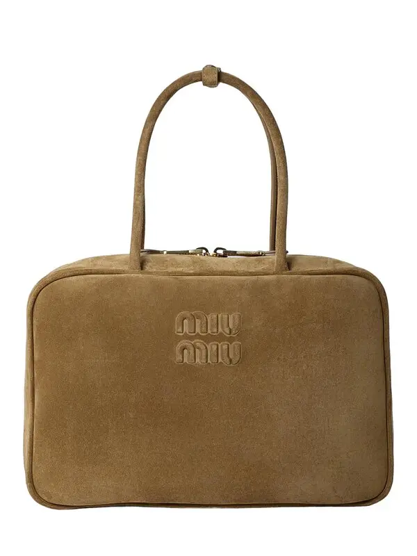 Miu Miu Suede Beau Handbag - Green