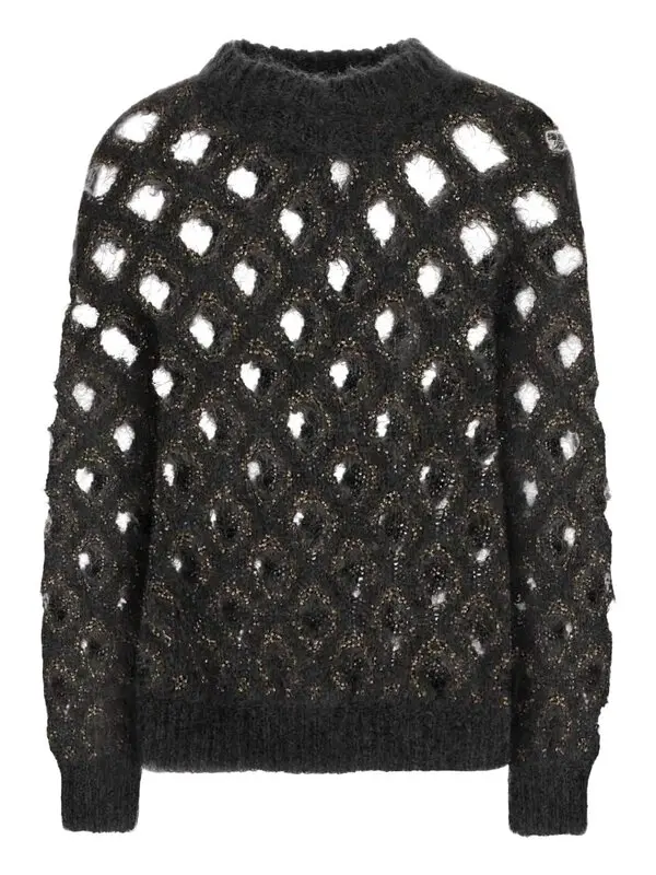 Brunello Cucinelli Mohair Blend Oversize Sweater - Gray