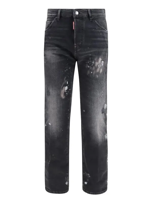 Dsquared2 Teddy Dark Wash Stretch Denim Jeans - Black
