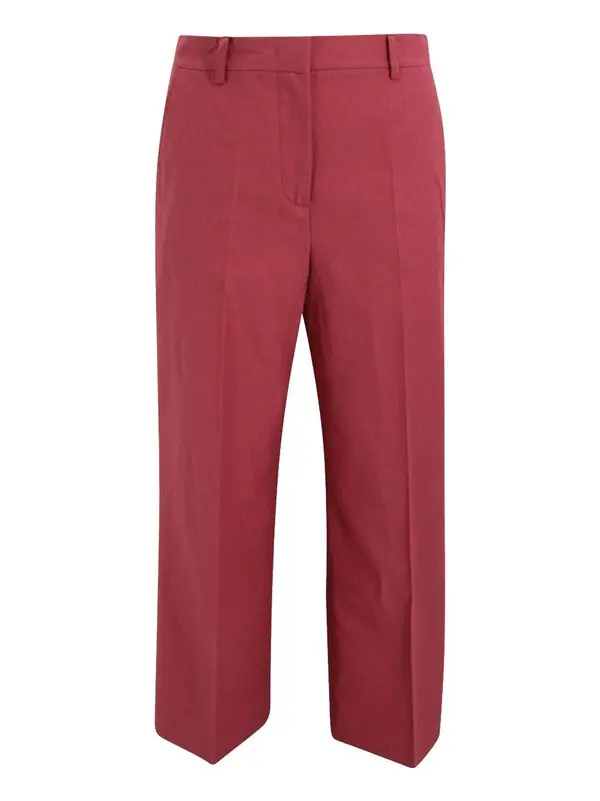 Max Mara Cropped Trousers - Red