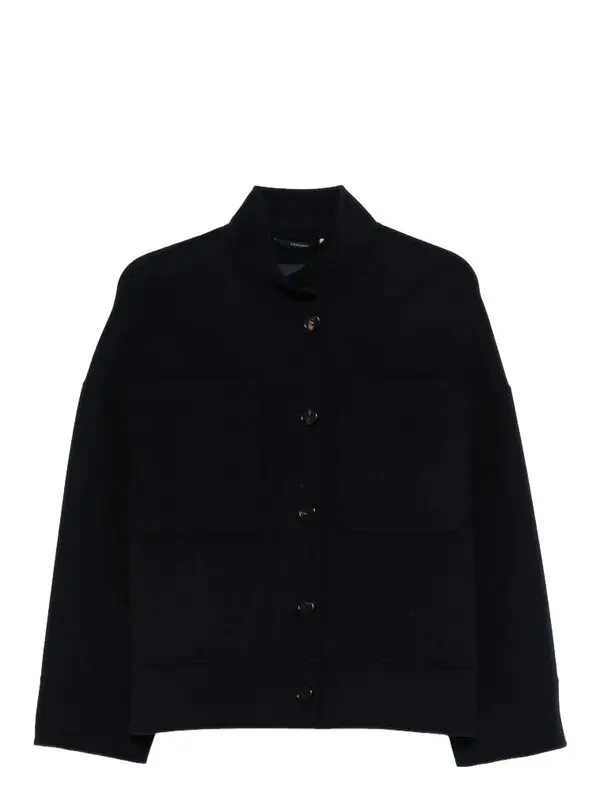 Max Mara Oversized Virgin Wool Jacket - Black