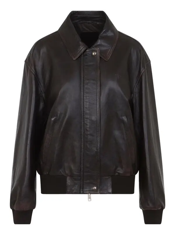 Prada Leather Jacket - Brown