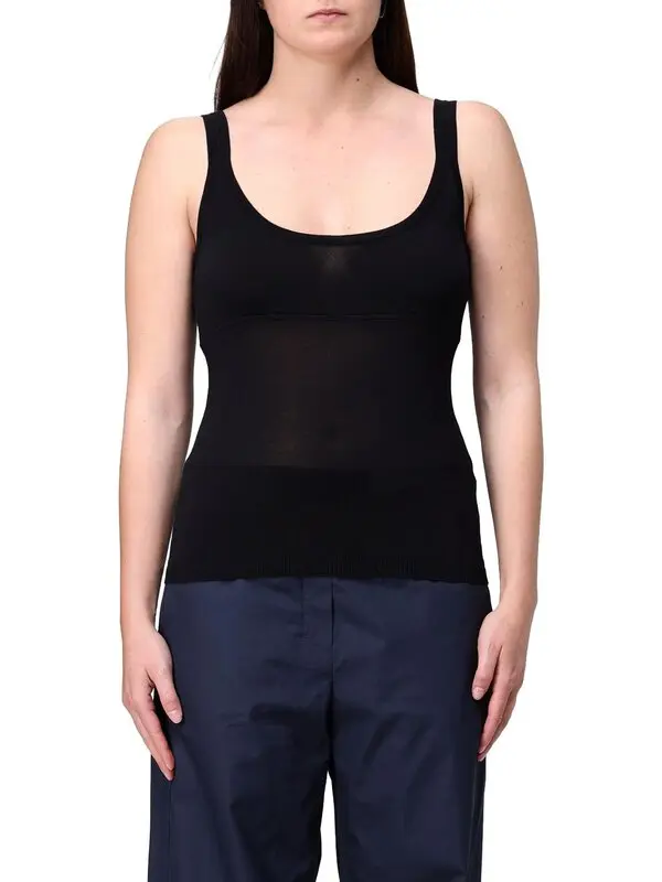 Max Mara Basic Jersey Tank Top - Black