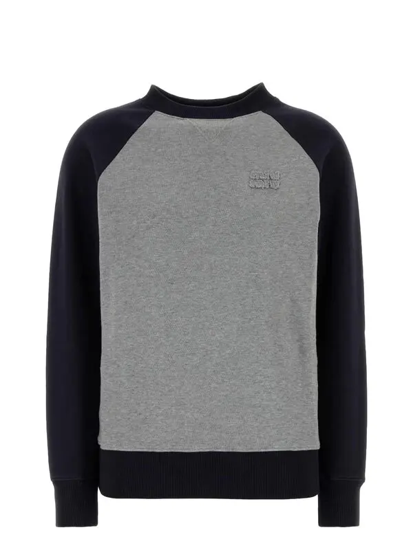 Miu Miu Cotton Sweatshirt - Gray