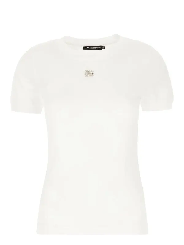 Dolce & Gabbana Embellished Logo T-shirt - Multicolor