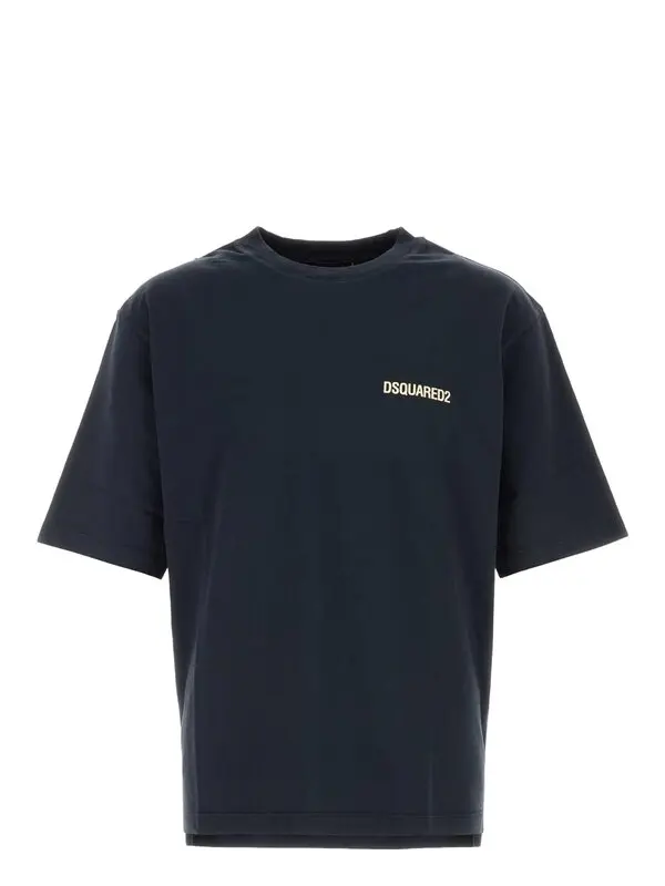 Dsquared2 Navy Cotton T-shirt - Blue