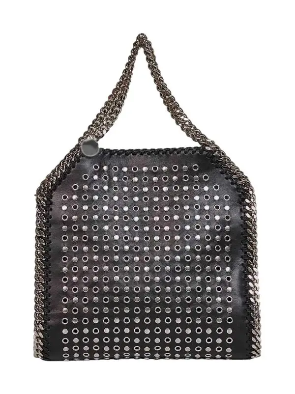 Stella McCartney Falabella Mini Bag In Alter Mat With Studs And Eyelets - Black