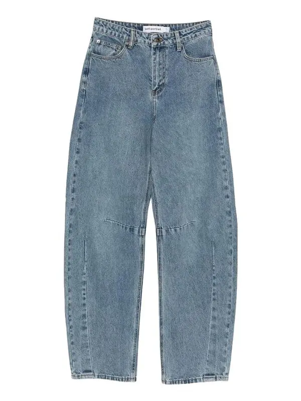 SELF-PORTRAIT Wide-leg Jeans - Blue