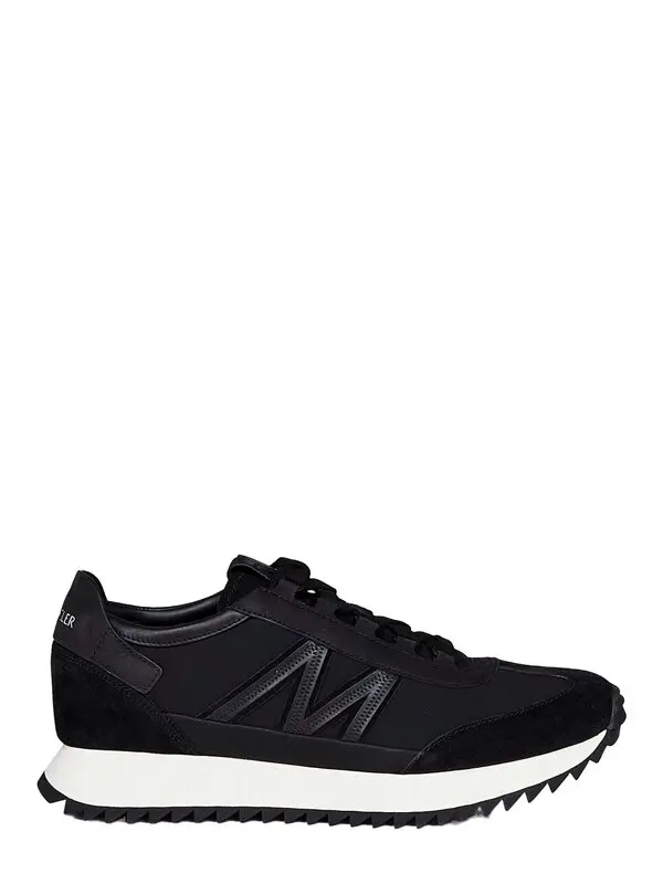 Moncler Black Suede And Nubuck Pacey2 Sneakers - Multicolor