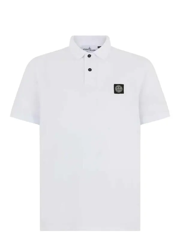 Stone Island Logo-patch Polo Shirt - White