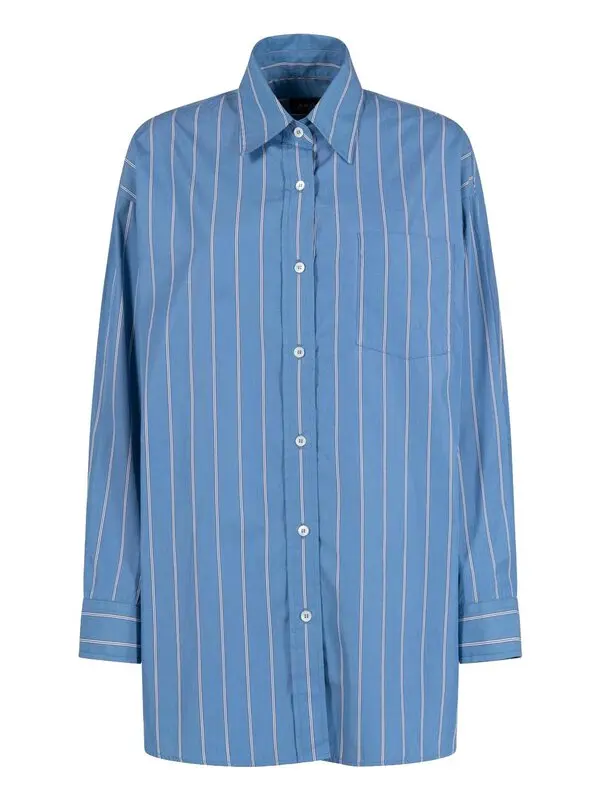 A.p.c. Striped Cotton Shirt - Blue