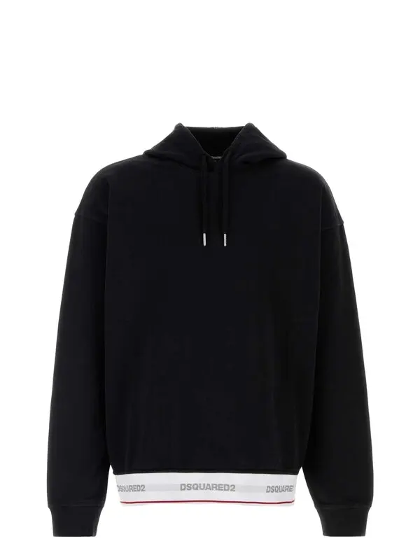 Dsquared2 Oversized Cotton Hoodie - Black