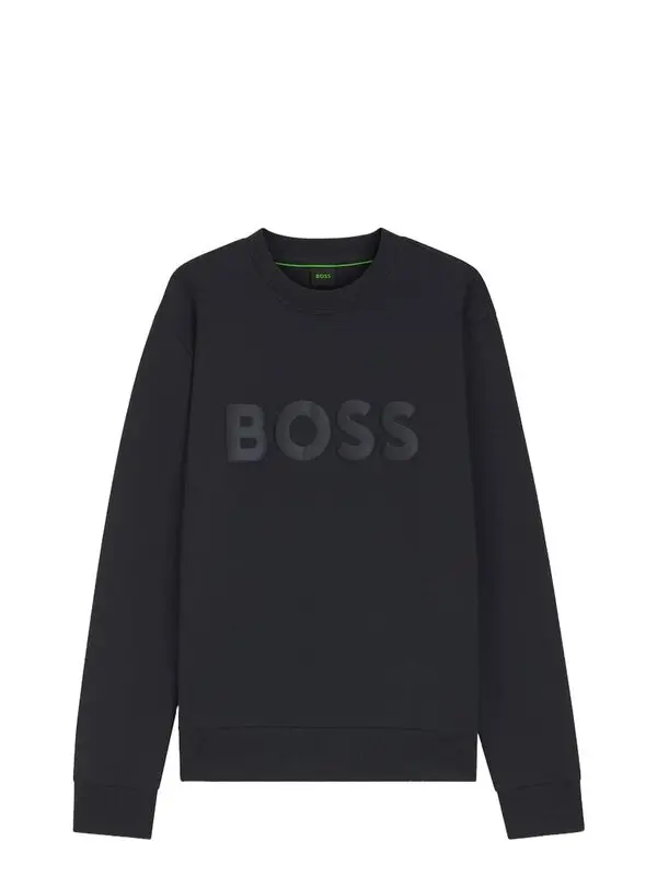 BOSS Logo Print Sweatshirt - Blue