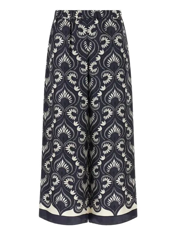 Max Mara Printed Trousers - Blue