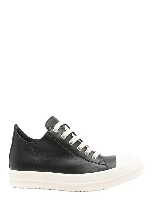 Rick Owens Leather Sneakers - Black