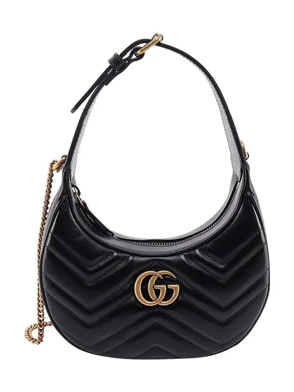 Gucci Gg Marmont Quilted Leather Shoulder Bag With Metal Gg Logo - Multicolor