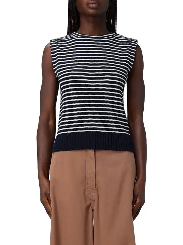 Max Mara Striped Knit Top - Blue