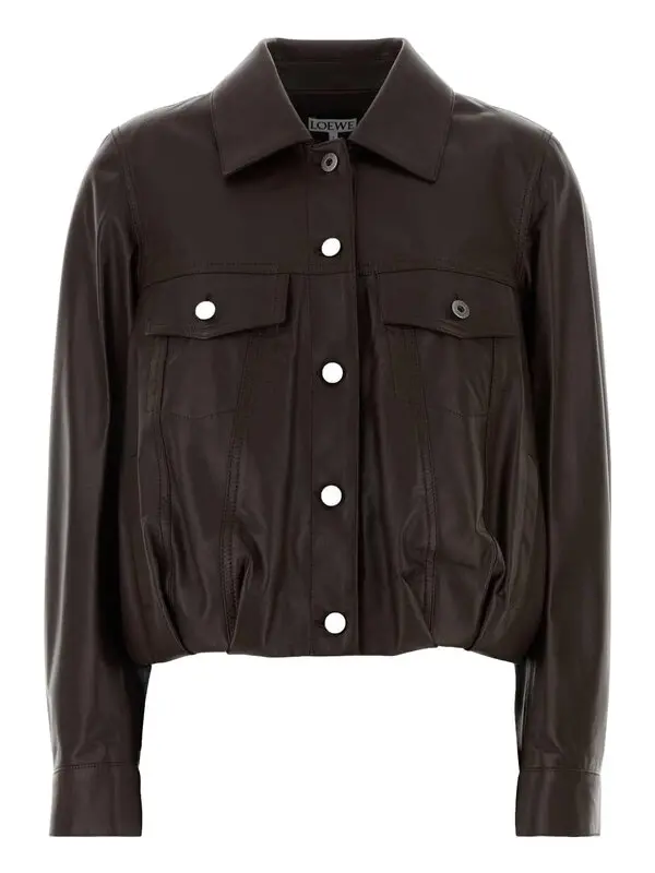 Loewe Chocolate Leather Jacket - Brown