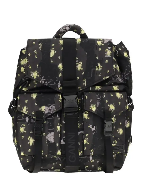 GANNI Re-tech Nylon Print Backpack - Multicolor
